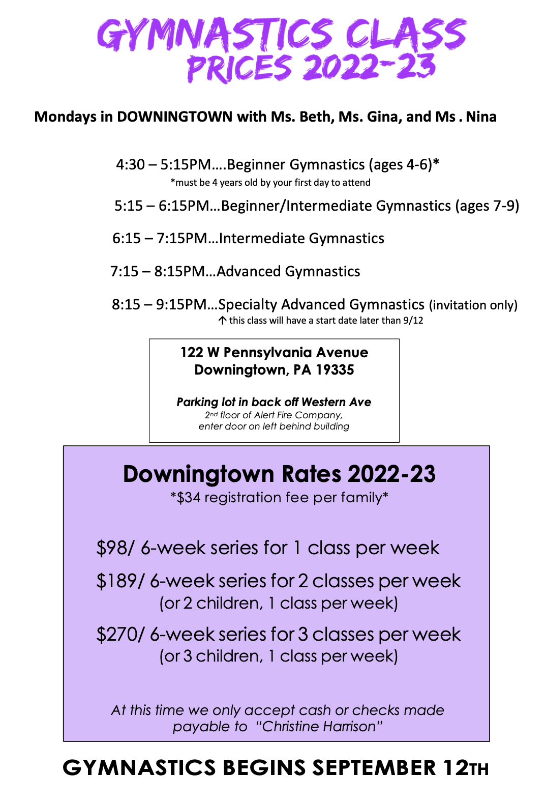 Gymnastics – Harrison Dance Studios